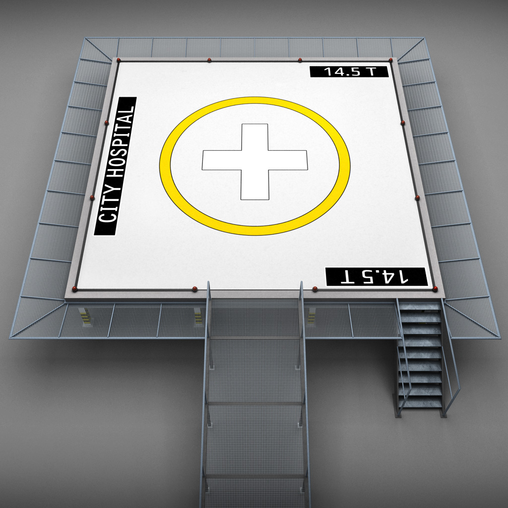 Helipad square by kr3atura | 3DOcean